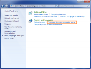 Windows regional settings | Deltatech ABSS Support Centre